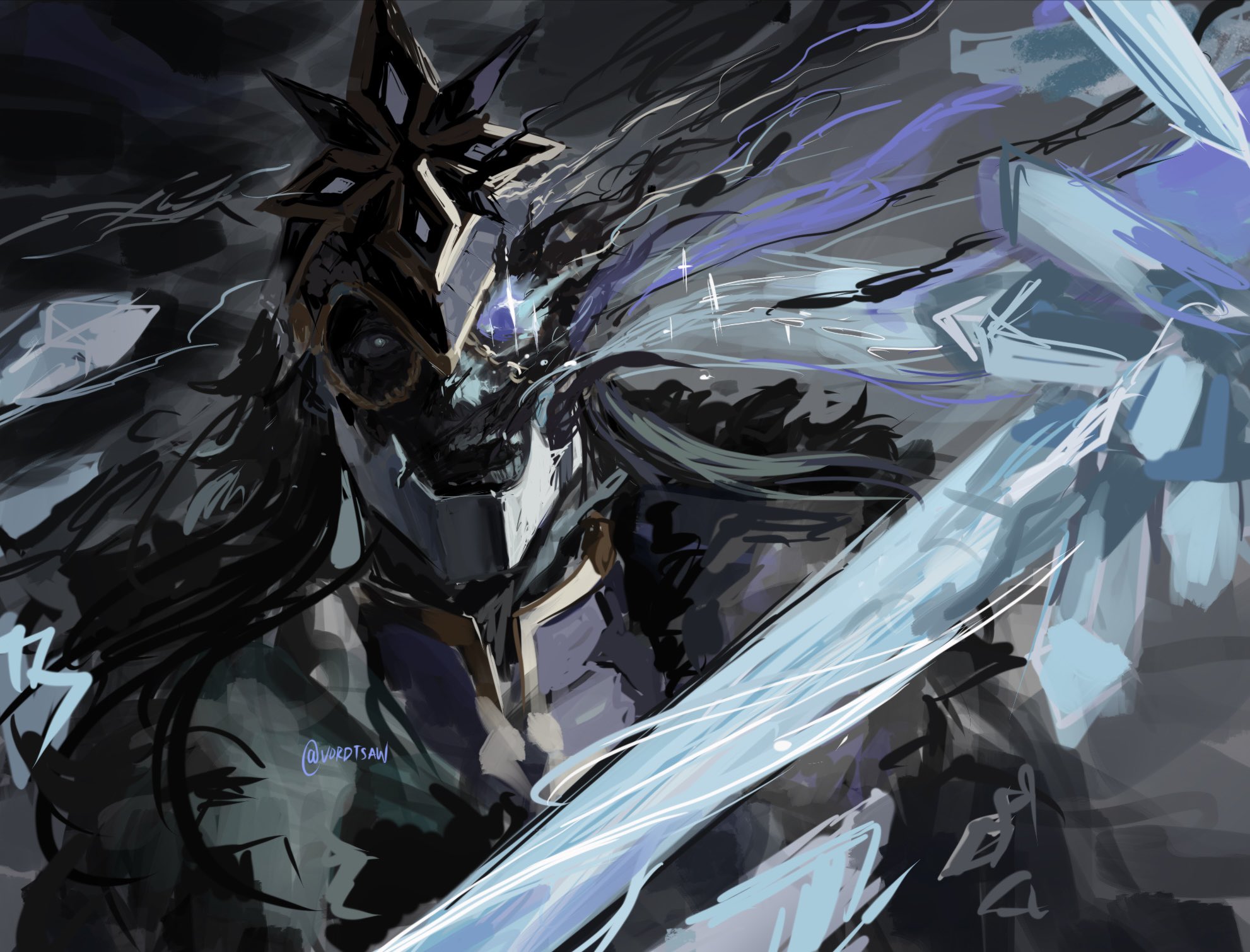 The Big ImageBoard (TBIB) - 1boy black fur black hair black helmet ...