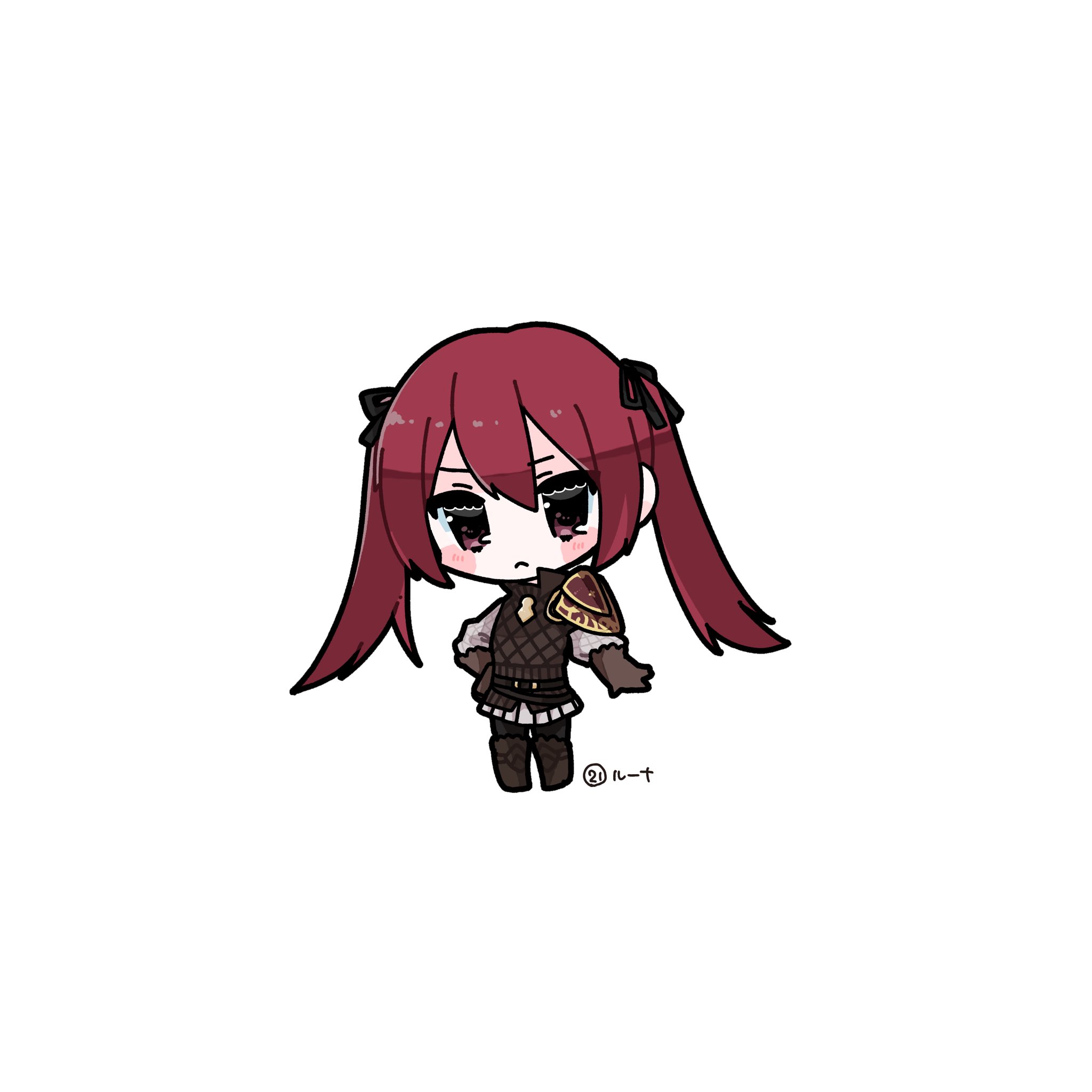The Big ImageBoard (TBIB) - 1girl black ribbon brown gloves chibi chibi ...