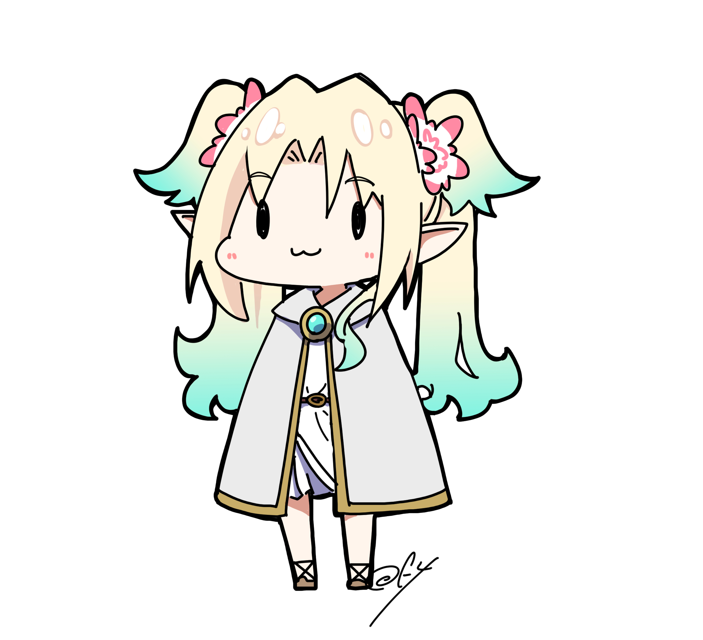 The Big ImageBoard (TBIB) - 1girl :3 alternate species aqua hair blonde ...