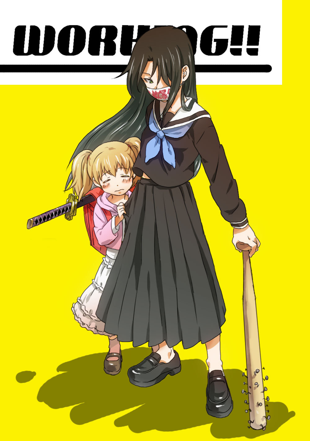 The Big ImageBoard (TBIB) - backpack bad id bad pixiv id bag baseball bat delinquent highres ...