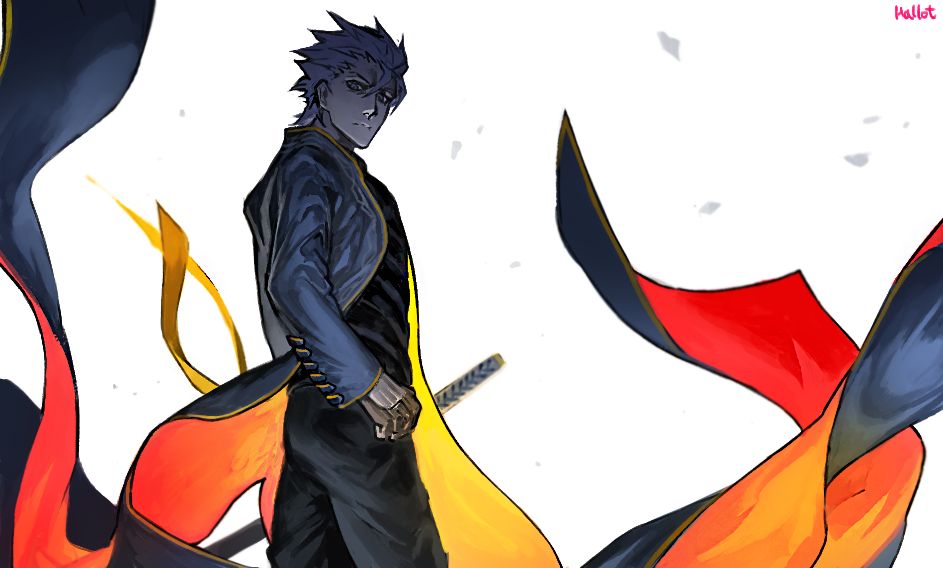 The Big ImageBoard (TBIB) - blue coat blue eyes clenched hand coat ...