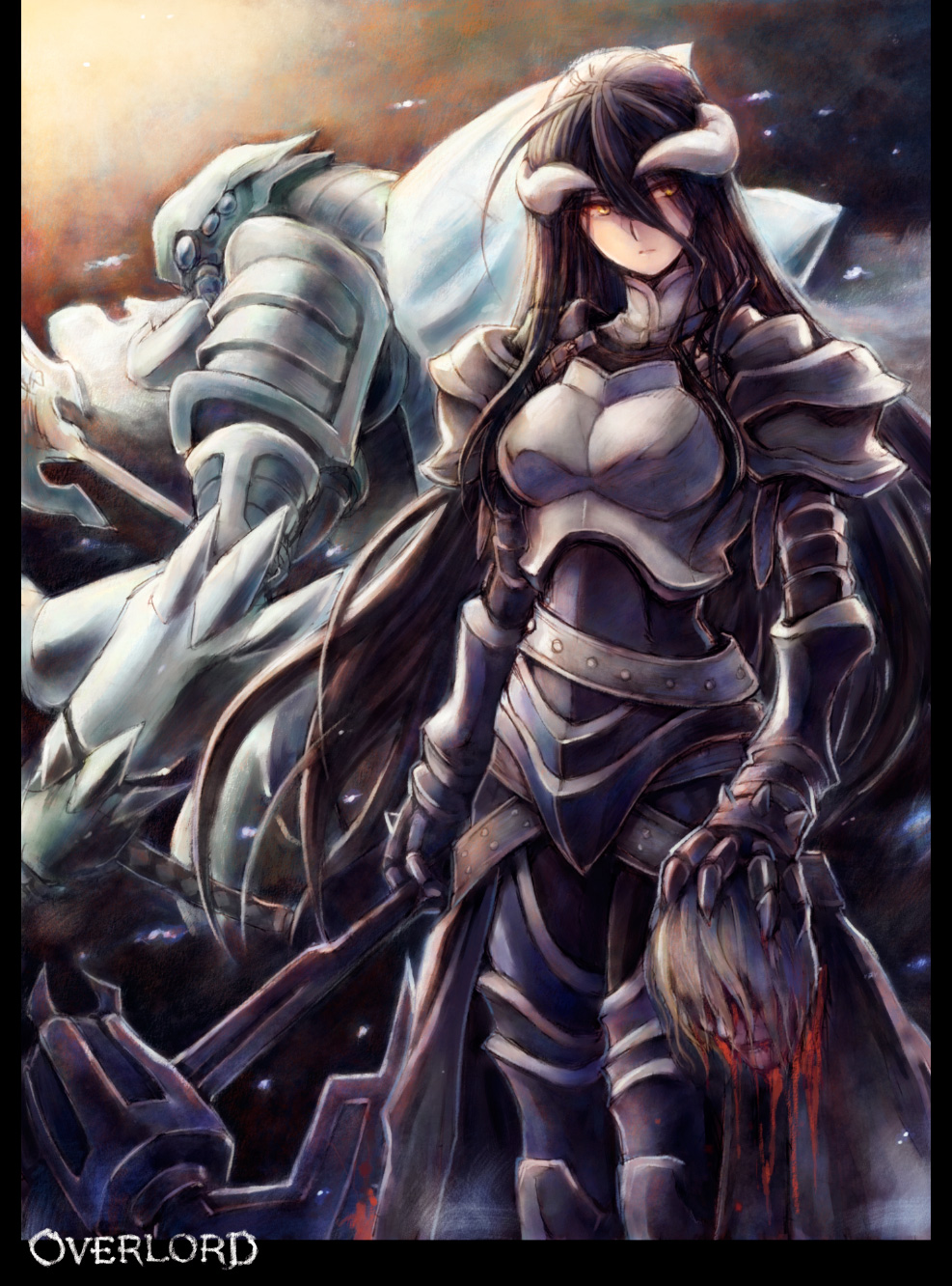 The Big ImageBoard (TBIB) - 1girl albedo (overlord) armor axe battlefield blood boobplate ...