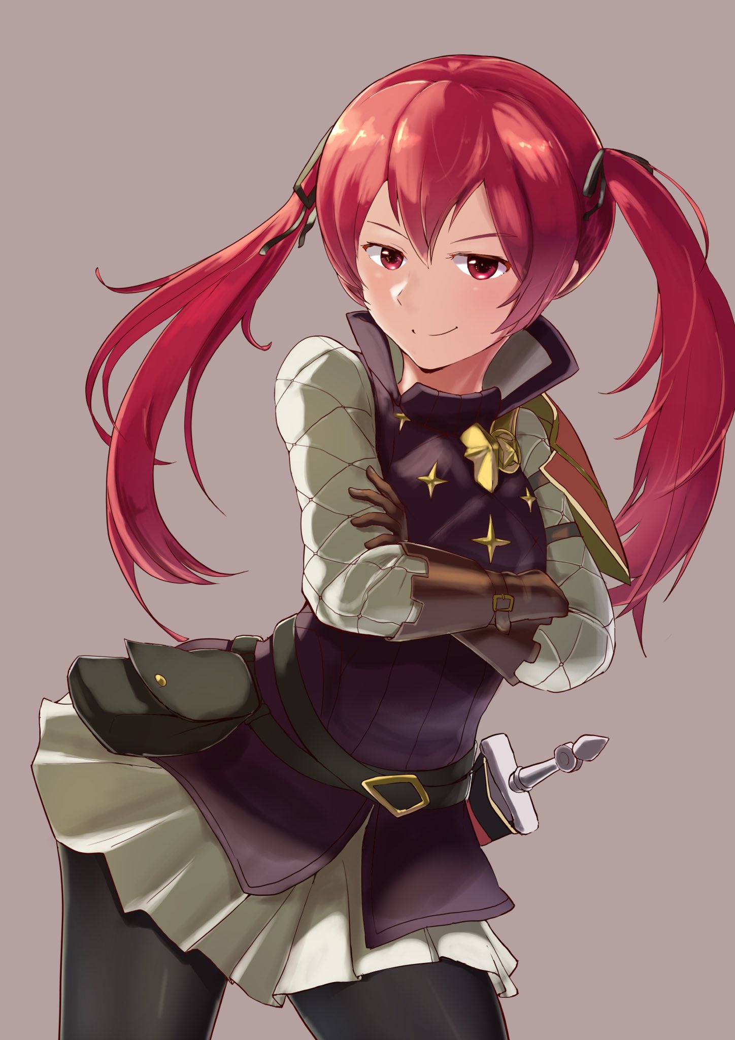 The Big ImageBoard (TBIB) - 1girl black legwear brown gloves closed ...