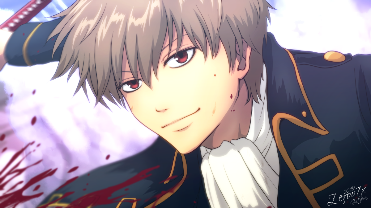 The Big ImageBoard (TBIB) - 1boy ascot black jacket blood blood on face blood splatter blurry ...