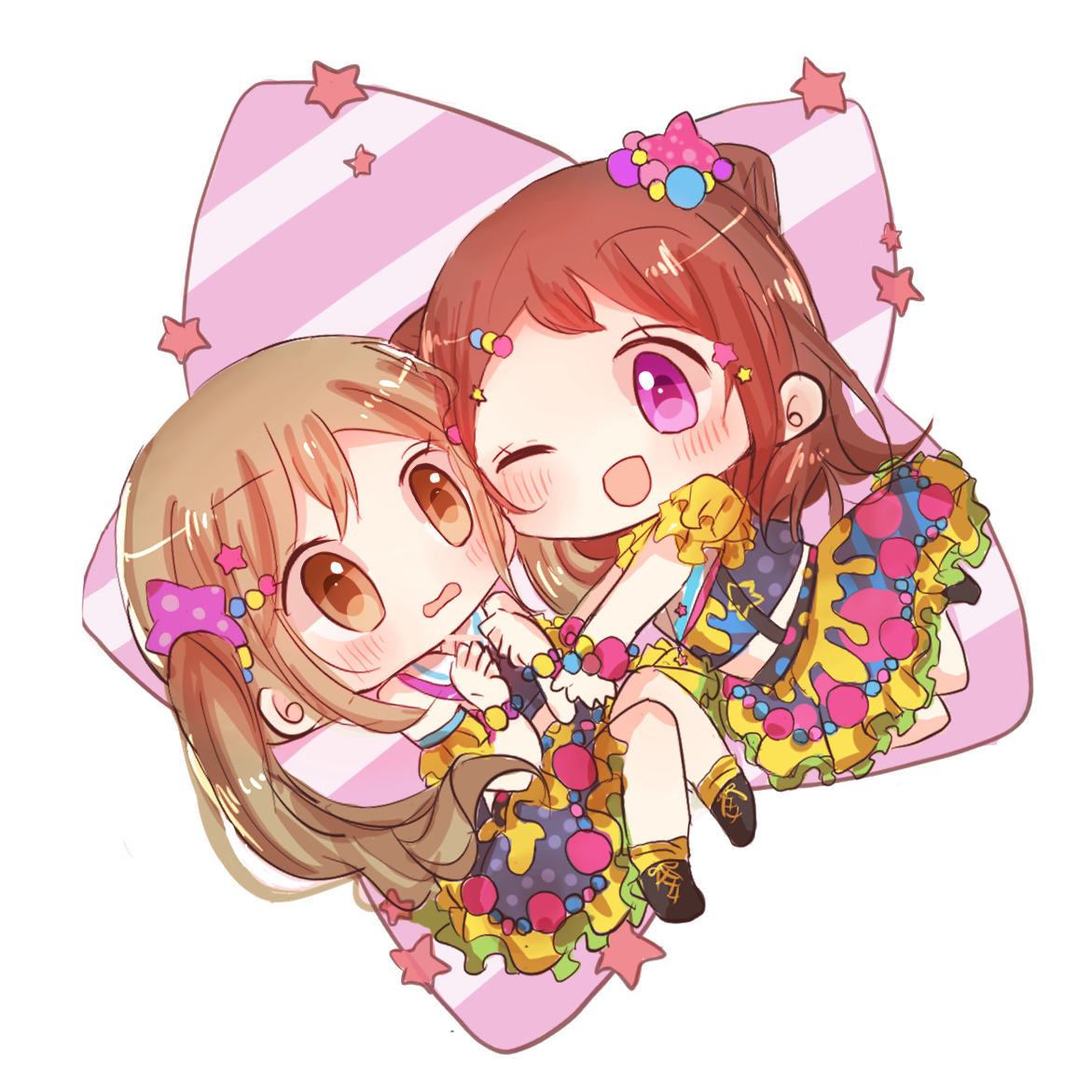 The Big ImageBoard (TBIB) - 2girls ;d bang dream! bangs bebekiro blush boots brown eyes brown ...