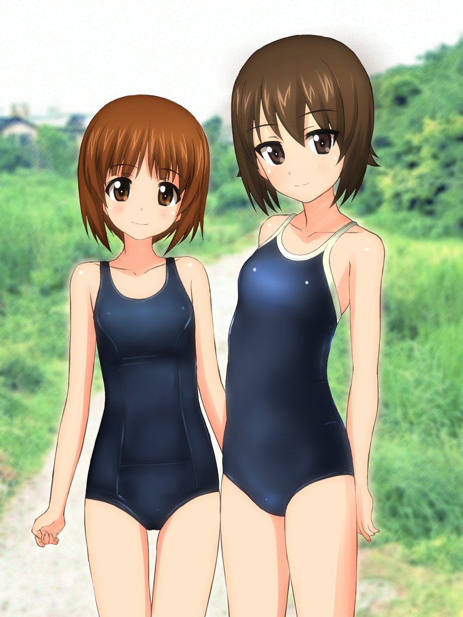 The Big Imageboard Tbib 2girls Blue Swimsuit Collarbone Commentary