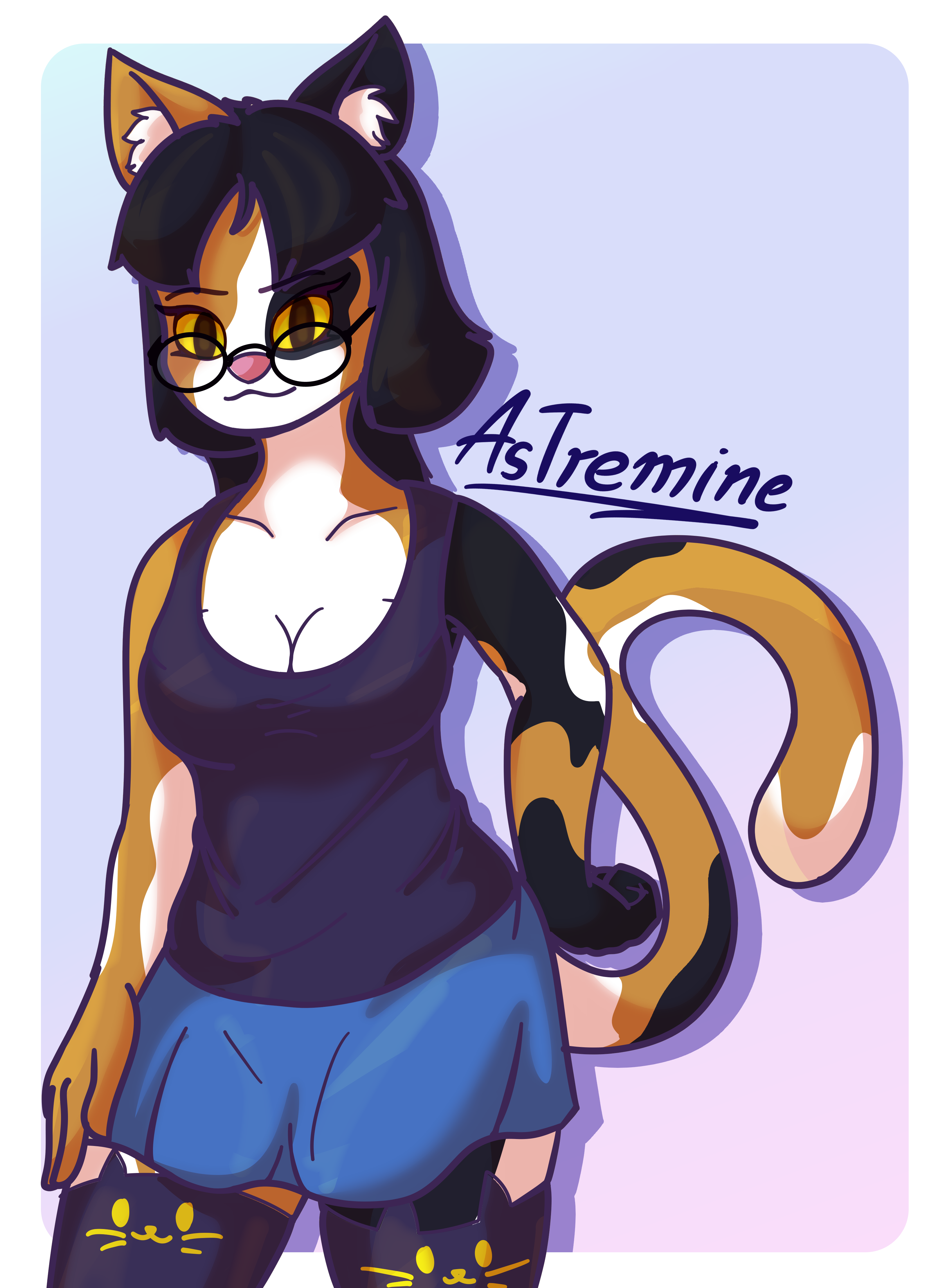 The Big ImageBoard (TBIB) - absurd res anthro astremine bottomwear breasts cakie vani calico cat ...