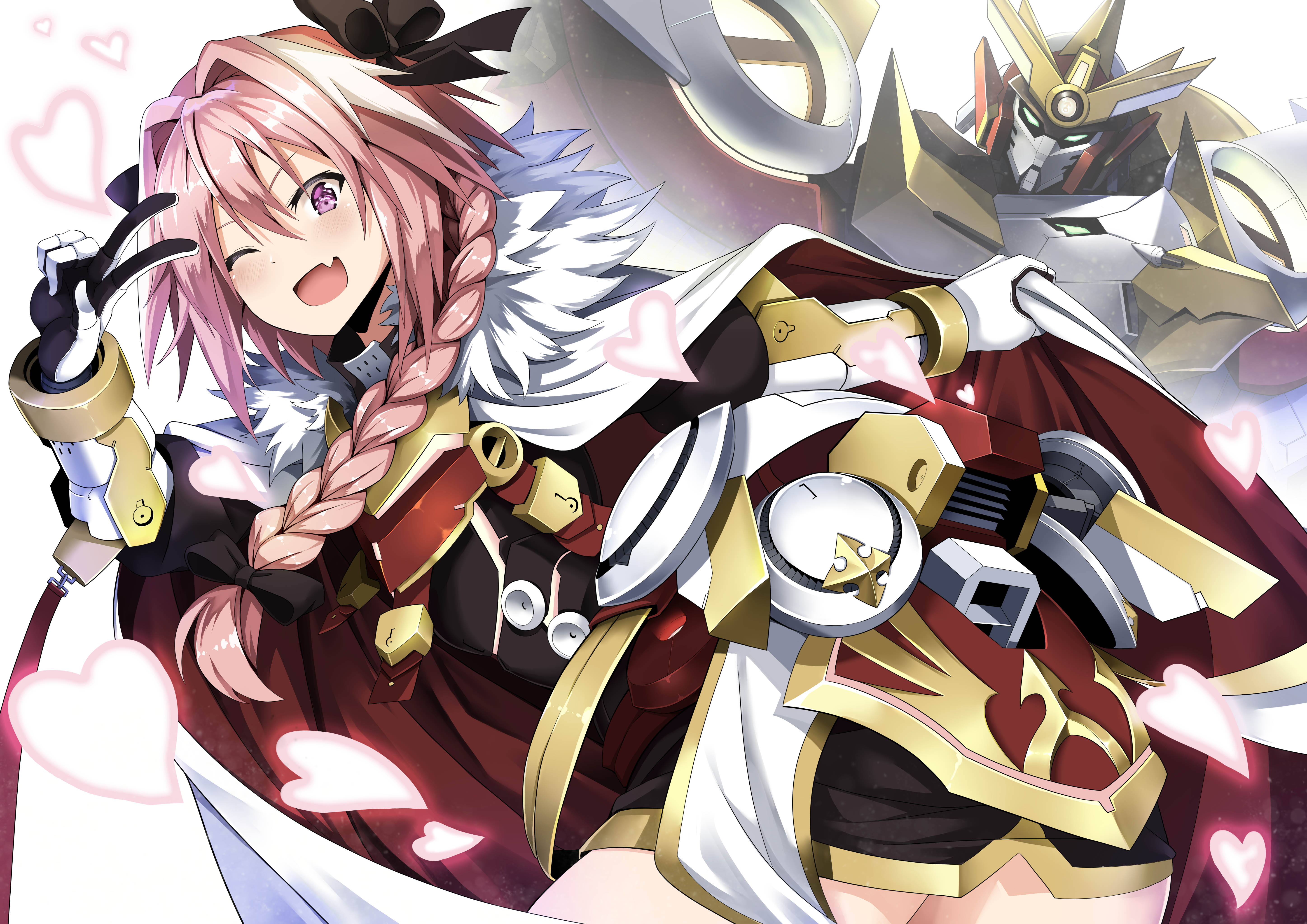 The Big ImageBoard (TBIB) - 1boy ;d absurdres arm up armor astolfo ...