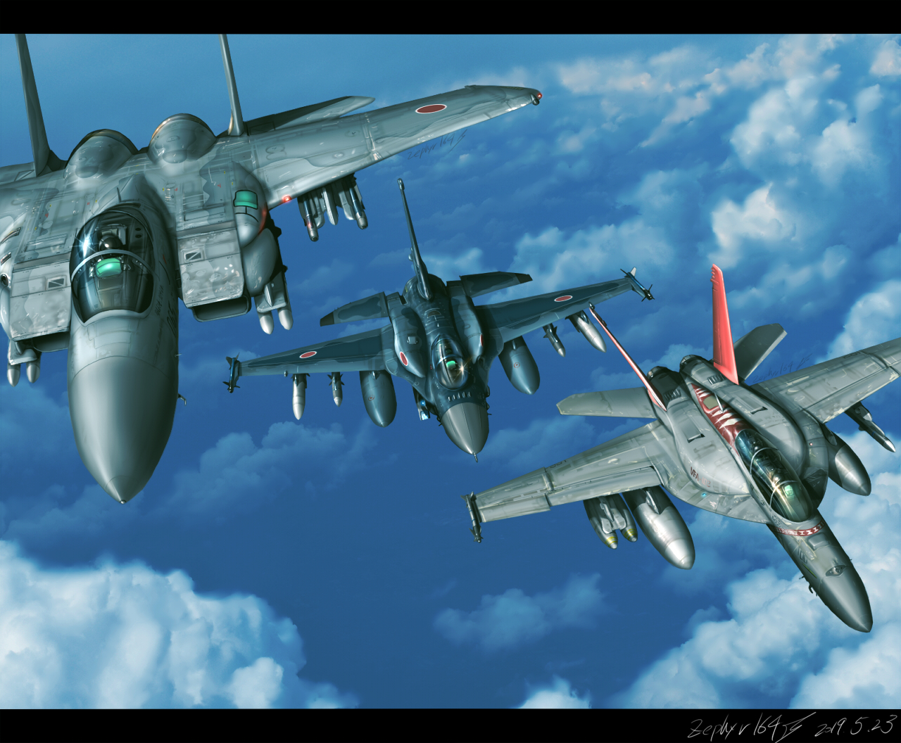 The Big ImageBoard (TBIB) - aerial bomb aim-9 sidewinder aircraft airplane blue sky cloud ...