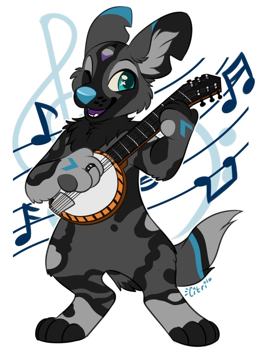 The Big ImageBoard (TBIB) - 2016 anthro blue eyes blue nose canid canine citrinelle digital ...