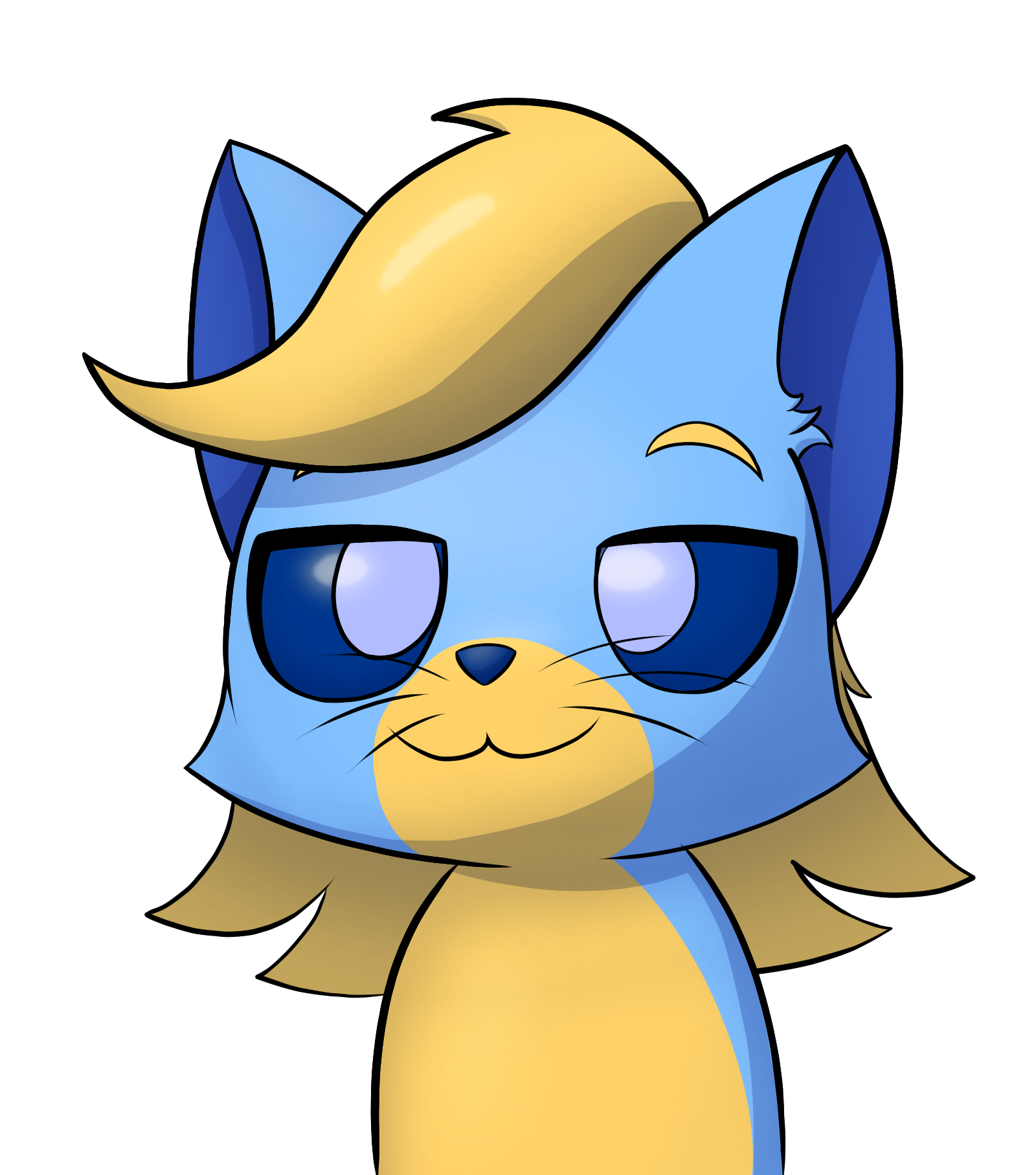 The Big ImageBoard (TBIB) - alpha channel ambiguous gender anthro blonde hair blue body blue fur ...