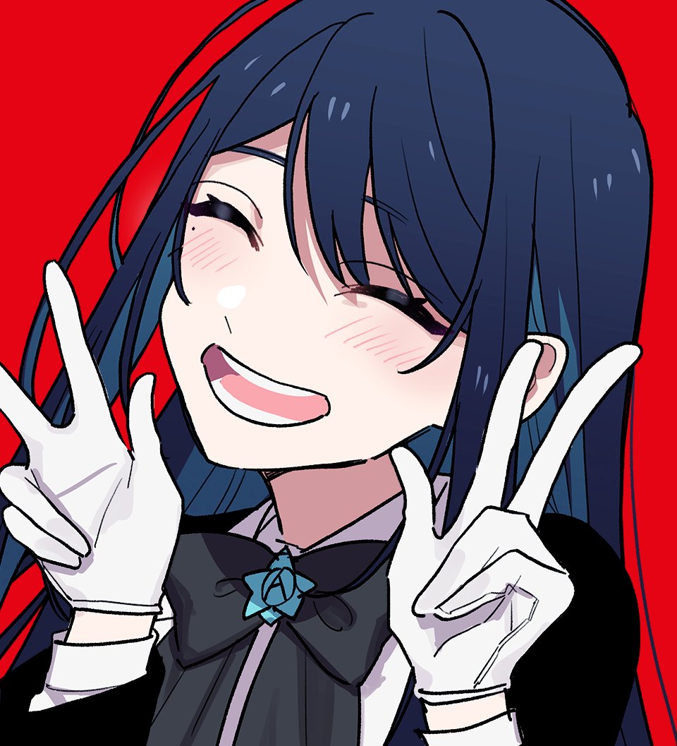 The Big ImageBoard (TBIB) - 1girl ado (utaite) black bow black bowtie black jacket blue flower ...