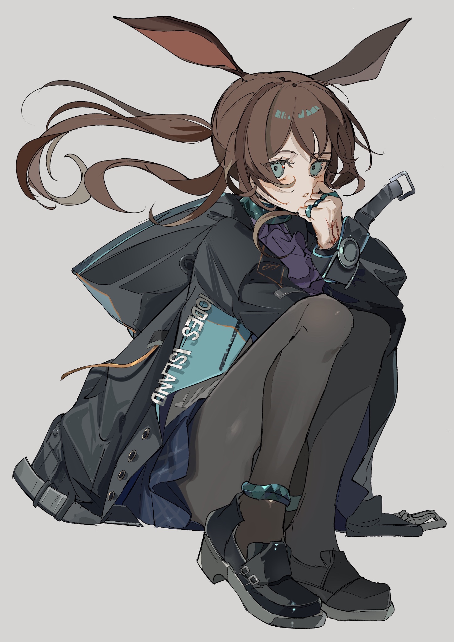 The Big ImageBoard (TBIB) - 1girl amiya (arknights) animal ears anklet arknights ascot black ...