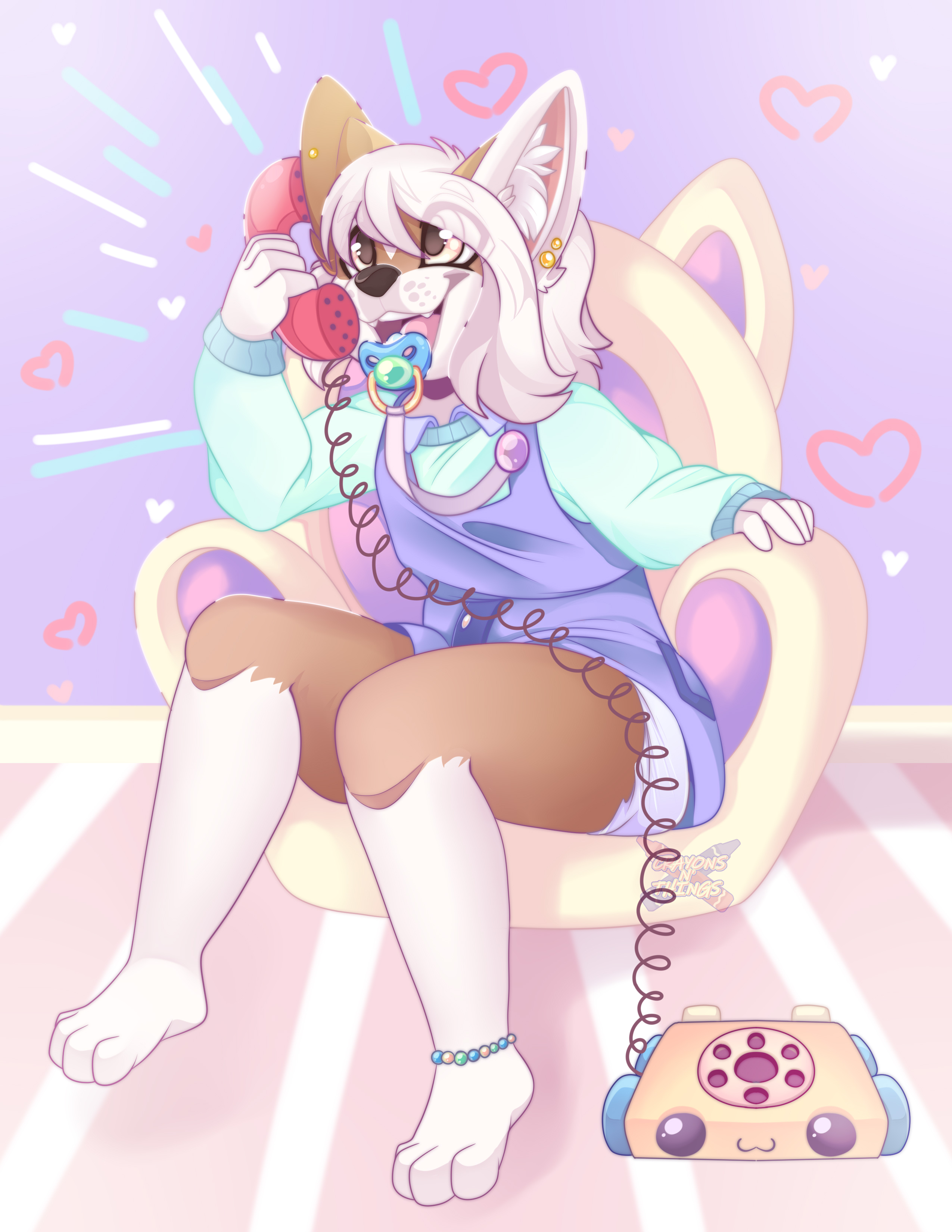 The Big ImageBoard (TBIB) - absurd res ageplay anklet anthro brown body brown fur canid canine ...