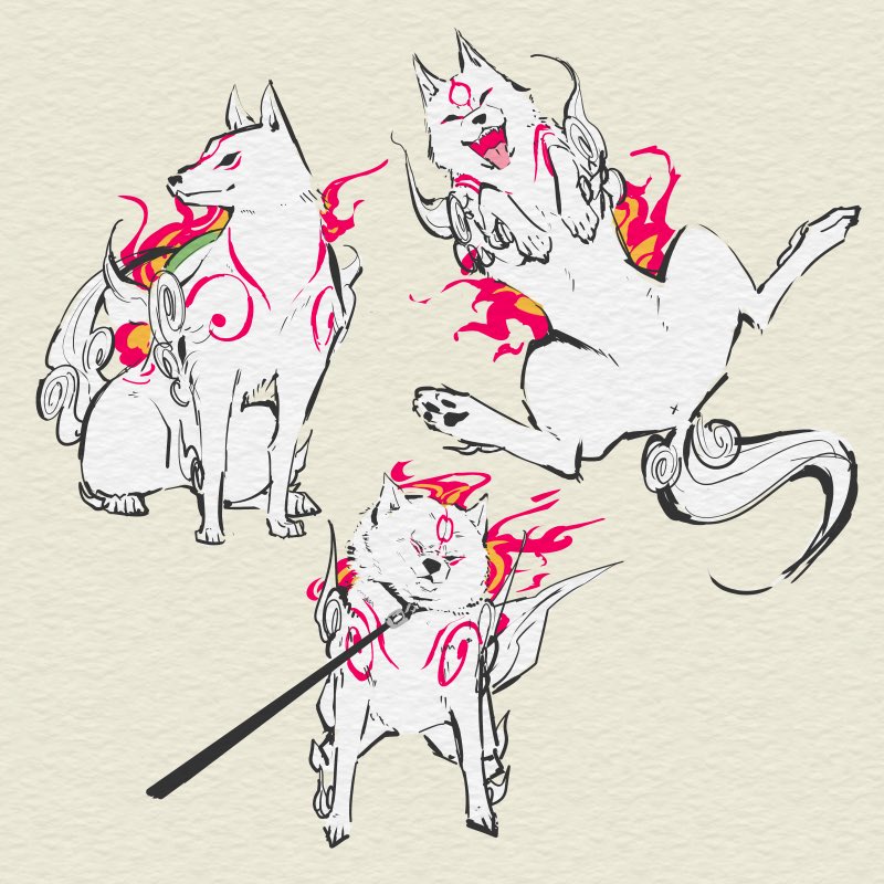 The Big ImageBoard (TBIB) - 1girl aisutabetao amaterasu (ookami) animal ...