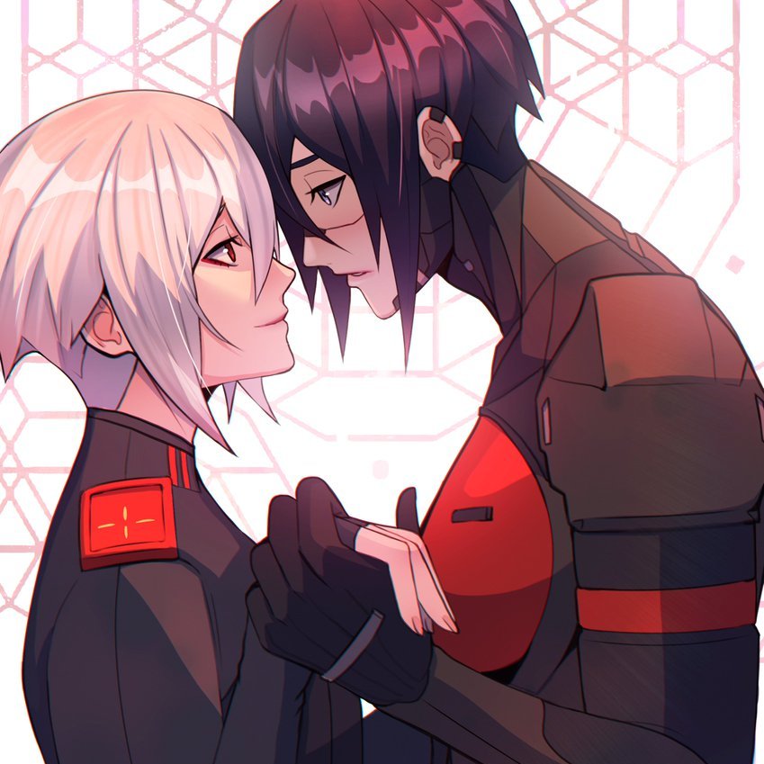 The Big ImageBoard (TBIB) - 2girls android ariane yeong black hair blue ...