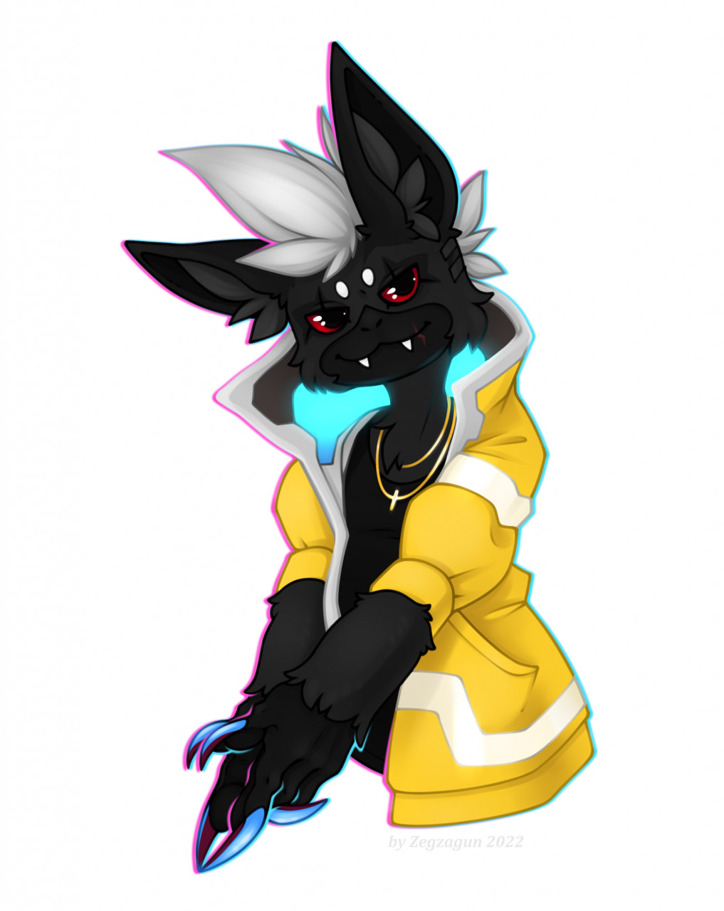 The Big ImageBoard (TBIB) - anthro bandai namco big ears black body chromatic aberration claws ...