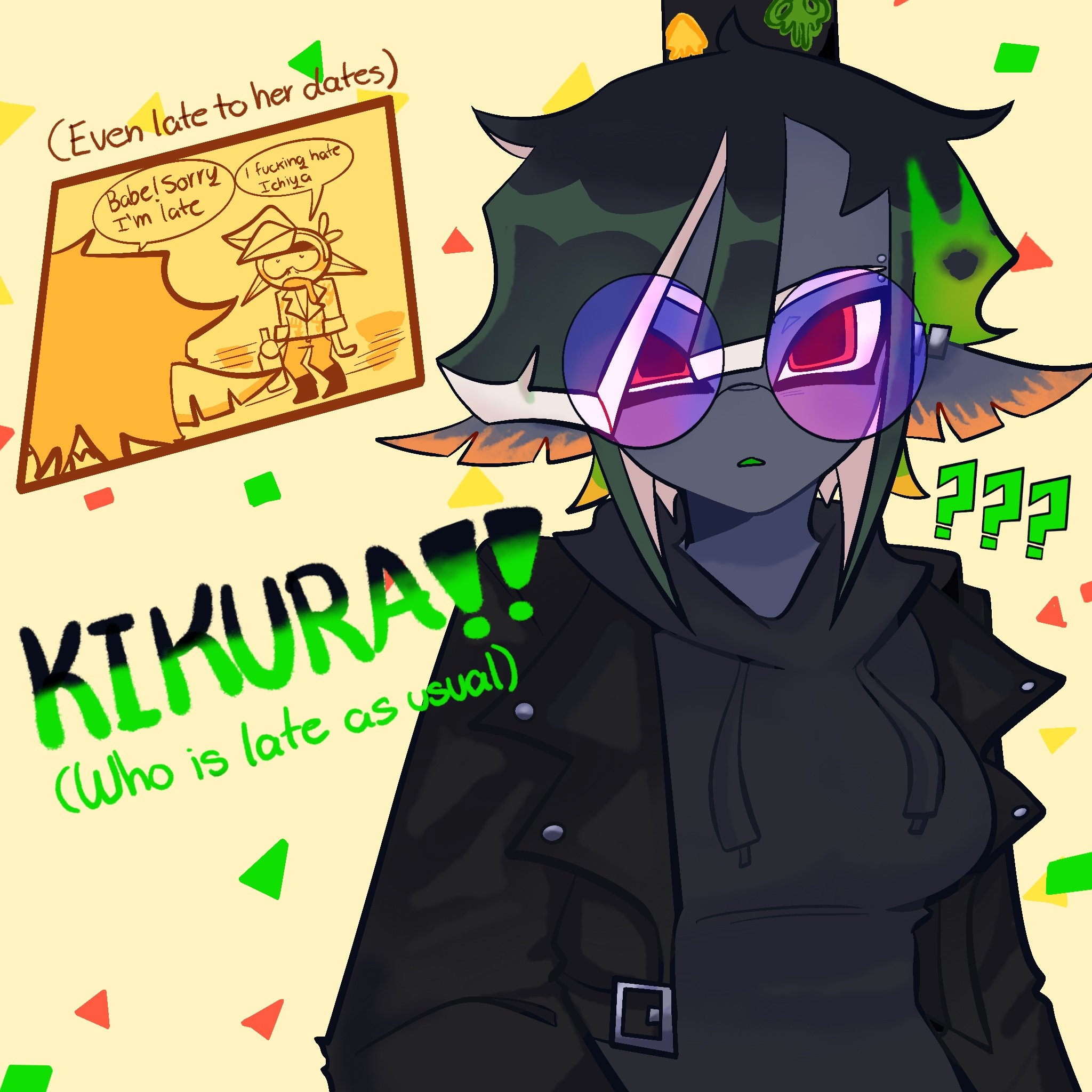 The Big ImageBoard (TBIB) - 1girl ? ?? baker (splatoon) black hair black hoodie black jacket ...