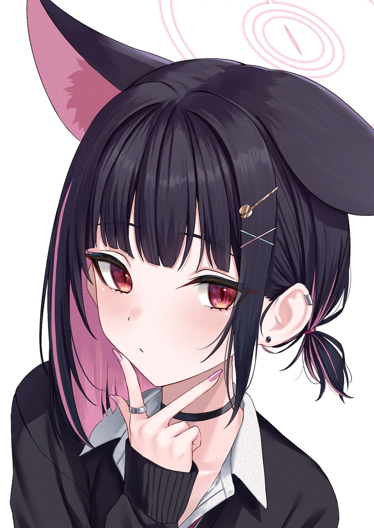 The Big ImageBoard (TBIB) - 1girl alternate costume alternate hairstyle animal ears black ...