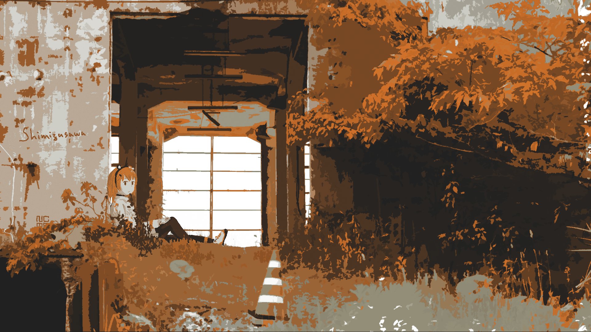 The Big ImageBoard (TBIB) - 1girl a.i. voice abandoned adachi rei against wall building closed ...