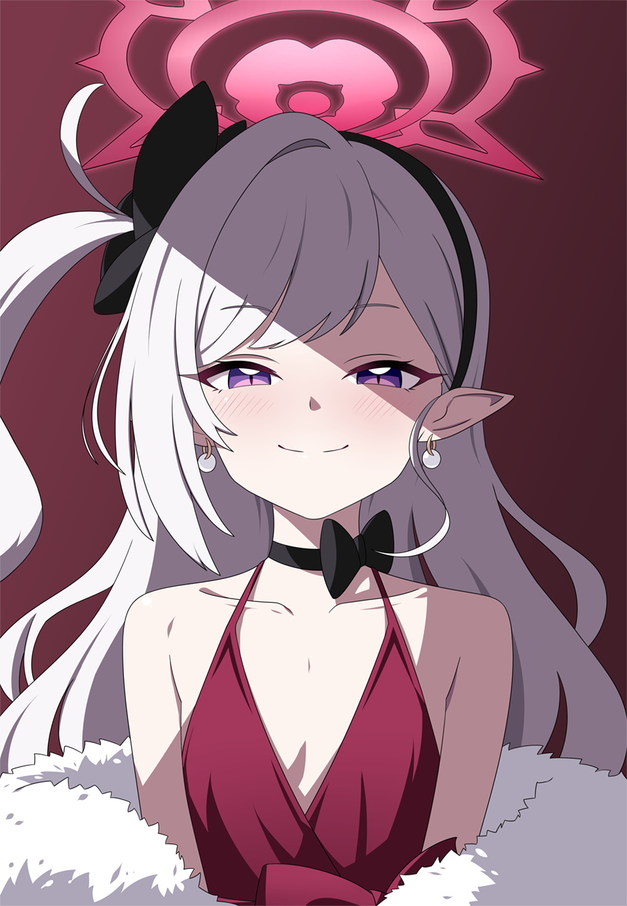 The Big ImageBoard (TBIB) - 1girl blue archive blush breasts commentary request dress earrings ...