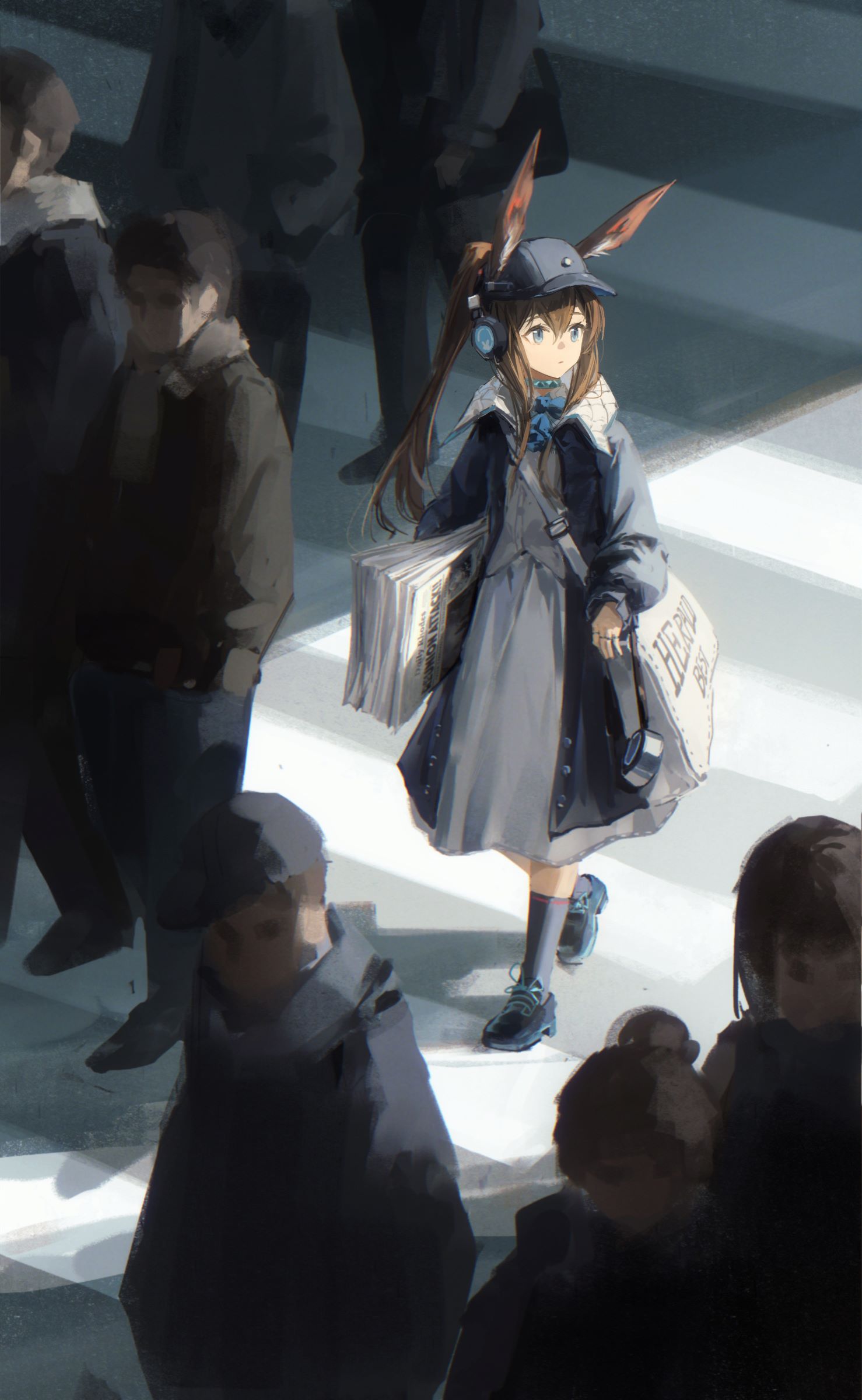 The Big ImageBoard (TBIB) - 1girl absurdres amiya (arknights) animal ears arknights ascot bag ...