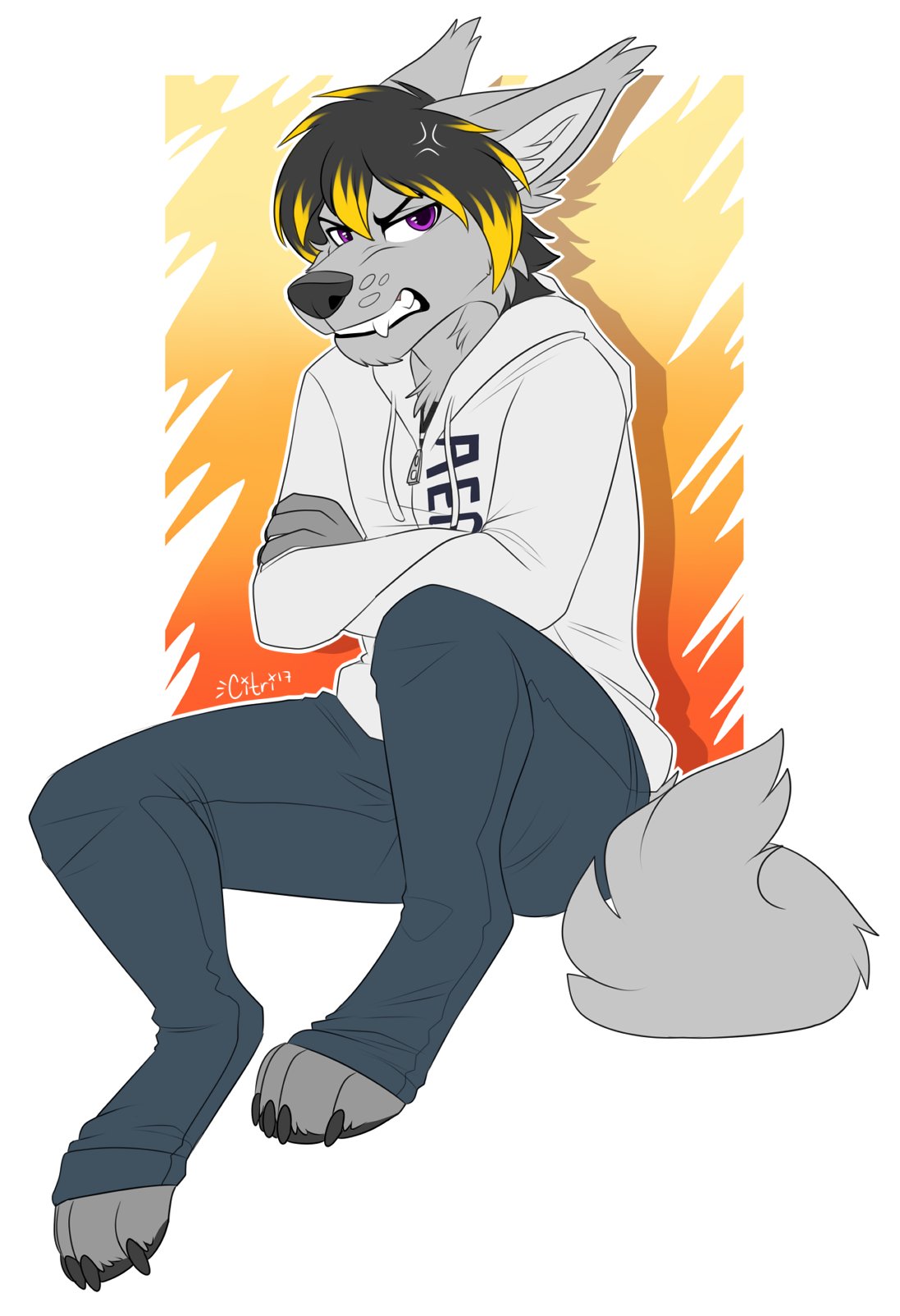 The Big ImageBoard (TBIB) - 2017 4 toes anthro black nose canid canine canis citrinelle clothed ...