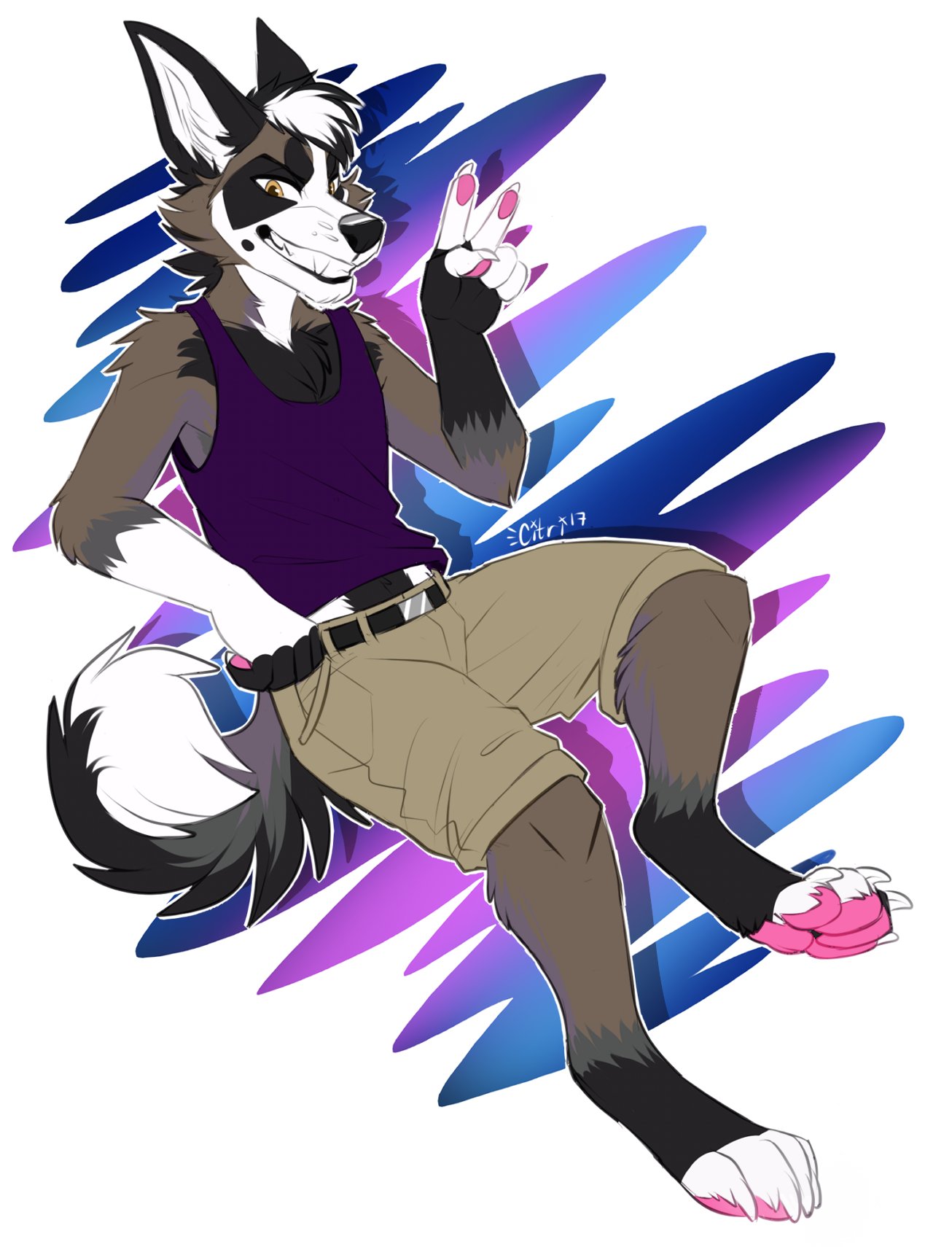 The Big ImageBoard (TBIB) - 2017 4 toes 5 fingers anthro black nose canid canine canis ...