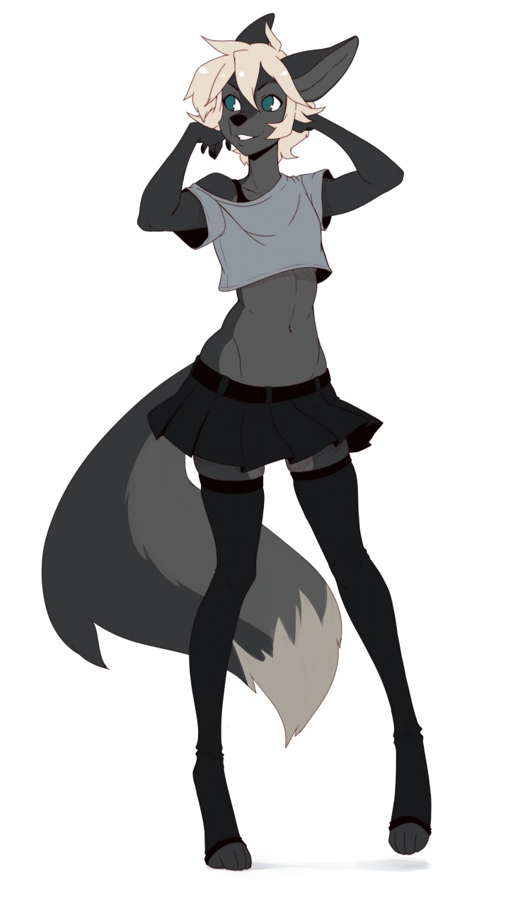 The Big Imageboard Tbib 2018 Anthro Avery Itsmythos Black Nose Blonde Hair Blue Eyes
