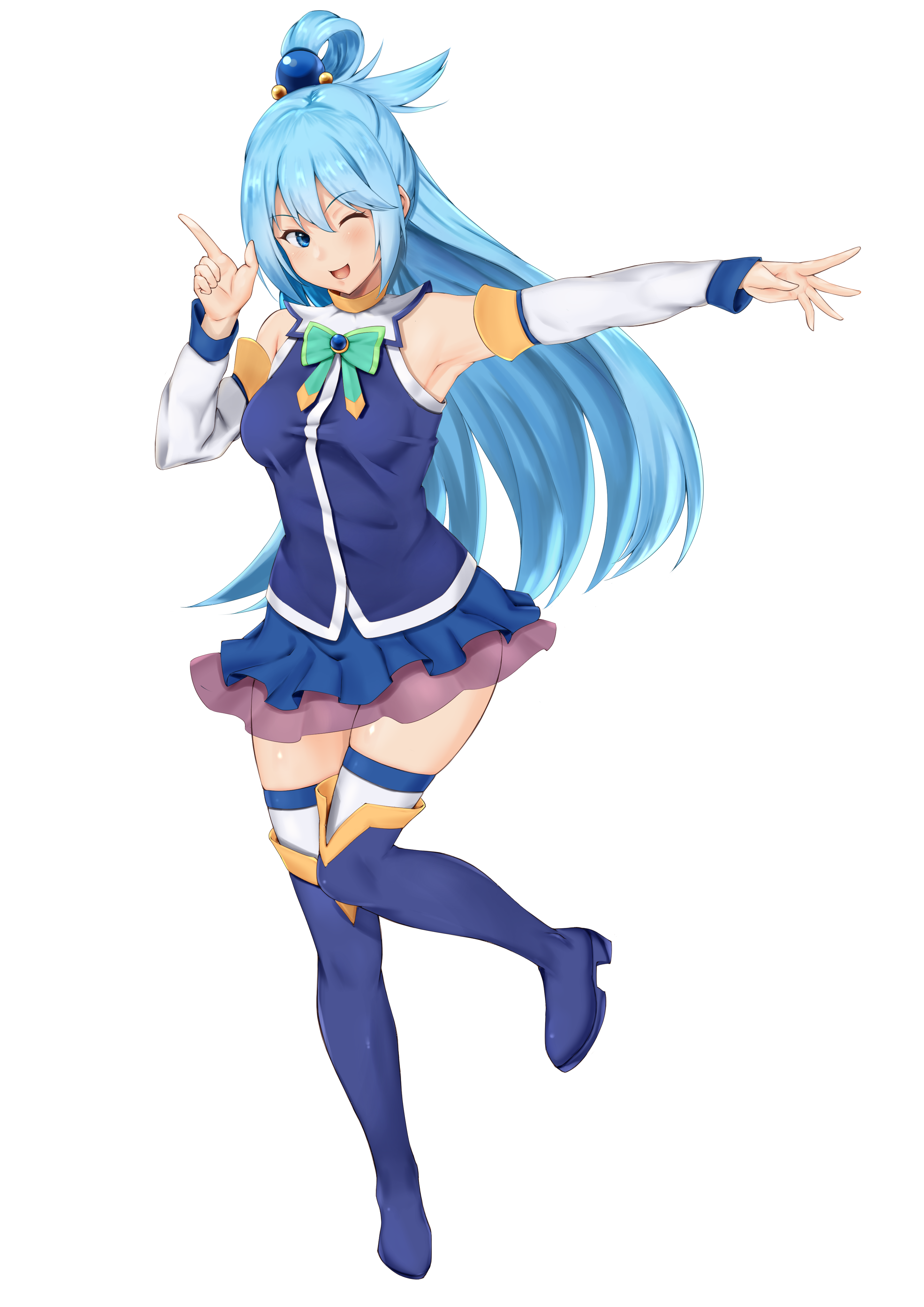 The Big ImageBoard (TBIB) - 1girl ;o absurdres aqua (konosuba) aqua eyes aqua hair bad id bad ...