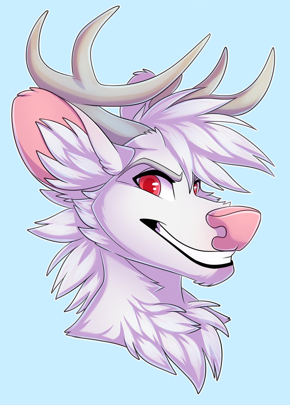 The Big ImageBoard (TBIB) - 2018 antlers blue background cervid citrinelle digital media ...