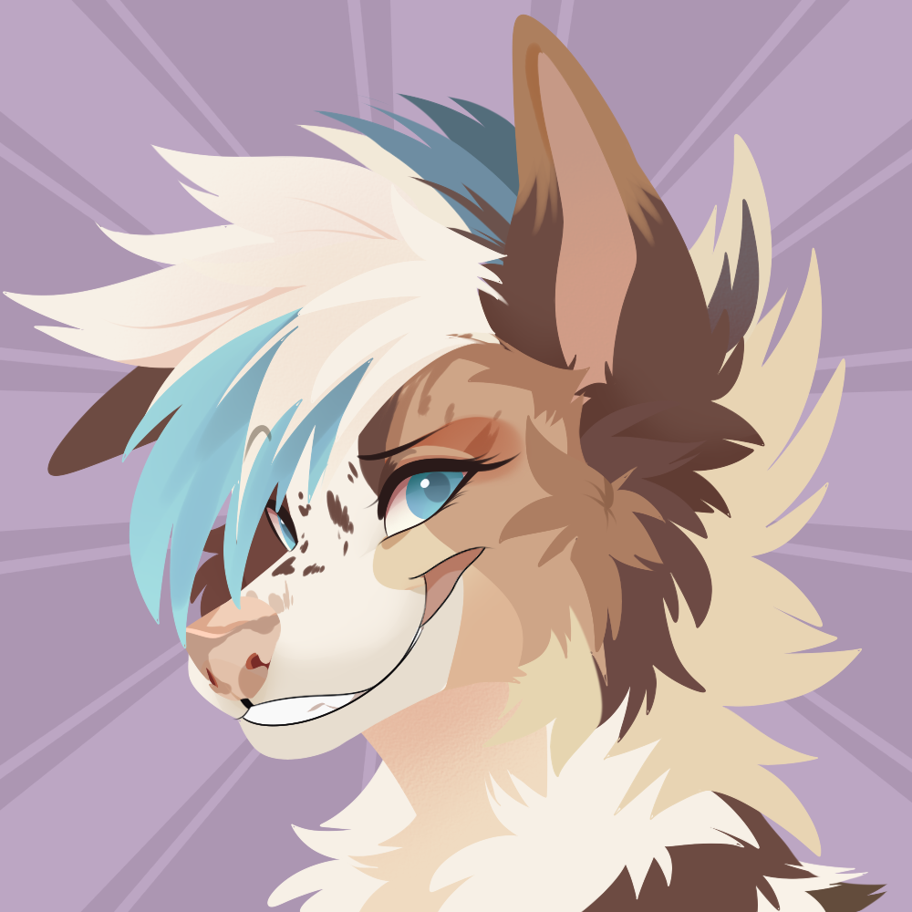 The Big ImageBoard (TBIB) - 1:1 2019 anthro black eyebrows blue hair brown fur brown nose canid ...