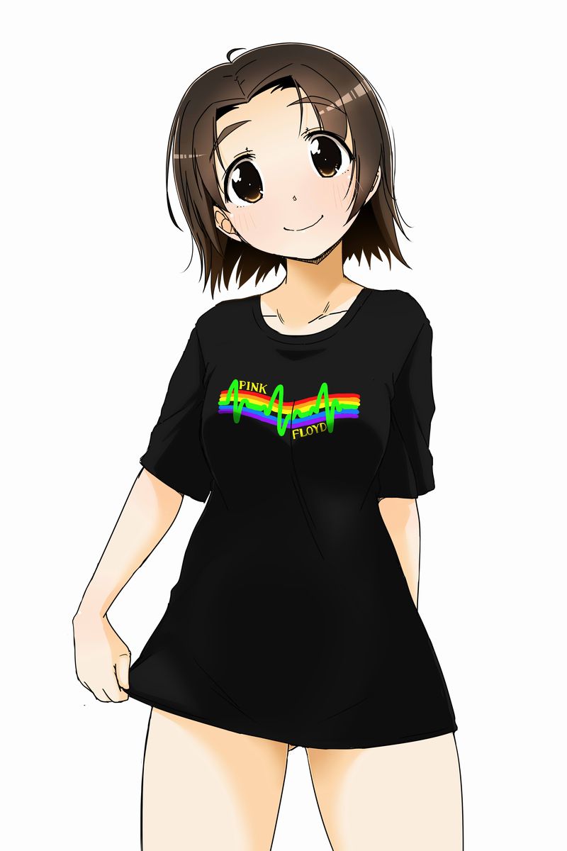 The Big Imageboard Tbib 1girl Arm Behind Back Ass Visible Through Thighs Bangs Black Shirt