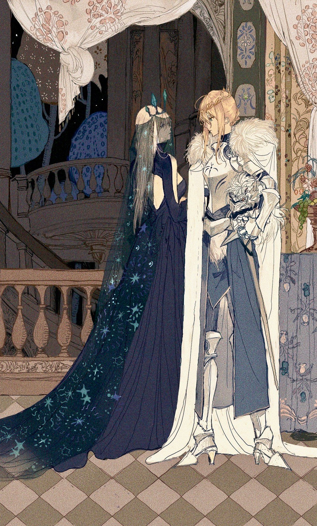 The Big ImageBoard (TBIB) - 2girls ahoge arm cutout armor armored boots ...