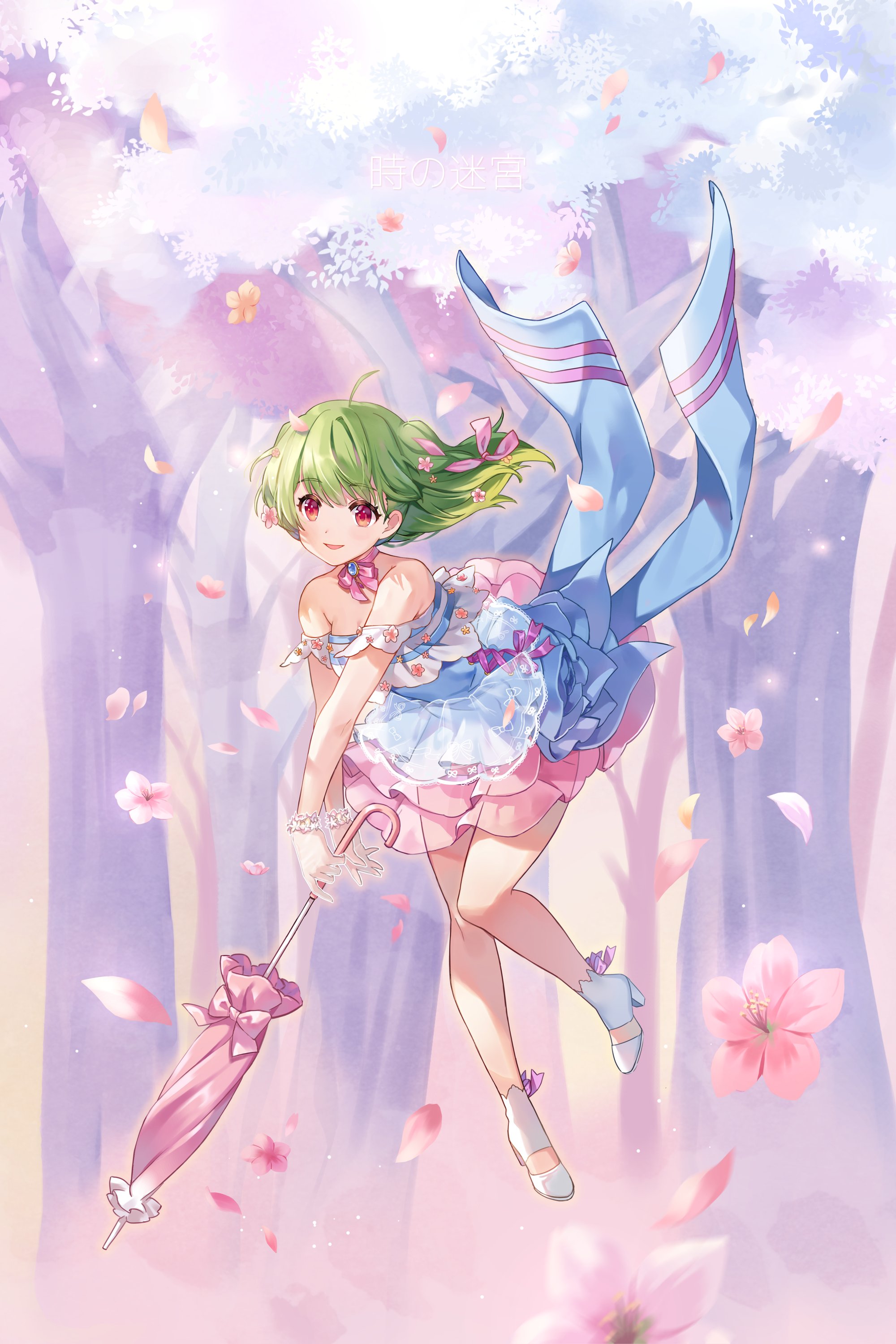 The Big ImageBoard (TBIB) - 1girl absurdres bangs blue dress breasts brown eyes cleavage dress ...