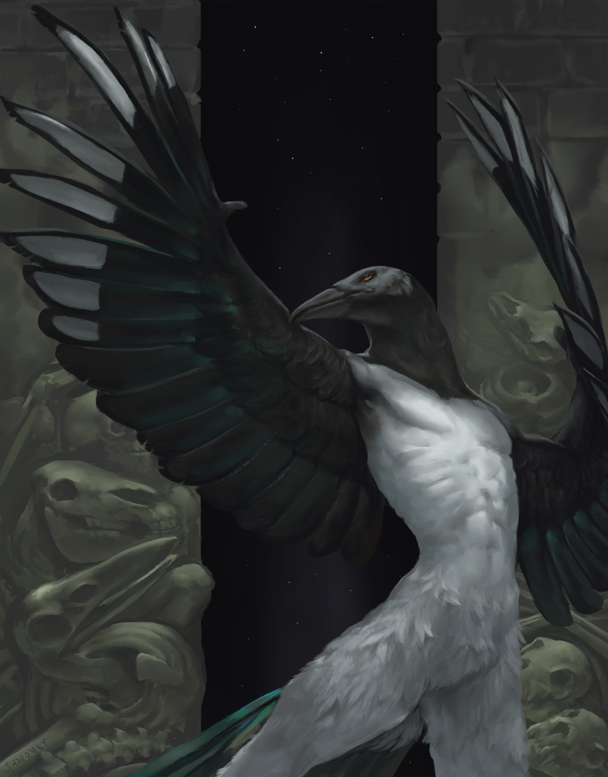The Big Imageboard Tbib 2019 Anthro Avian Beak Bird Black Beak
