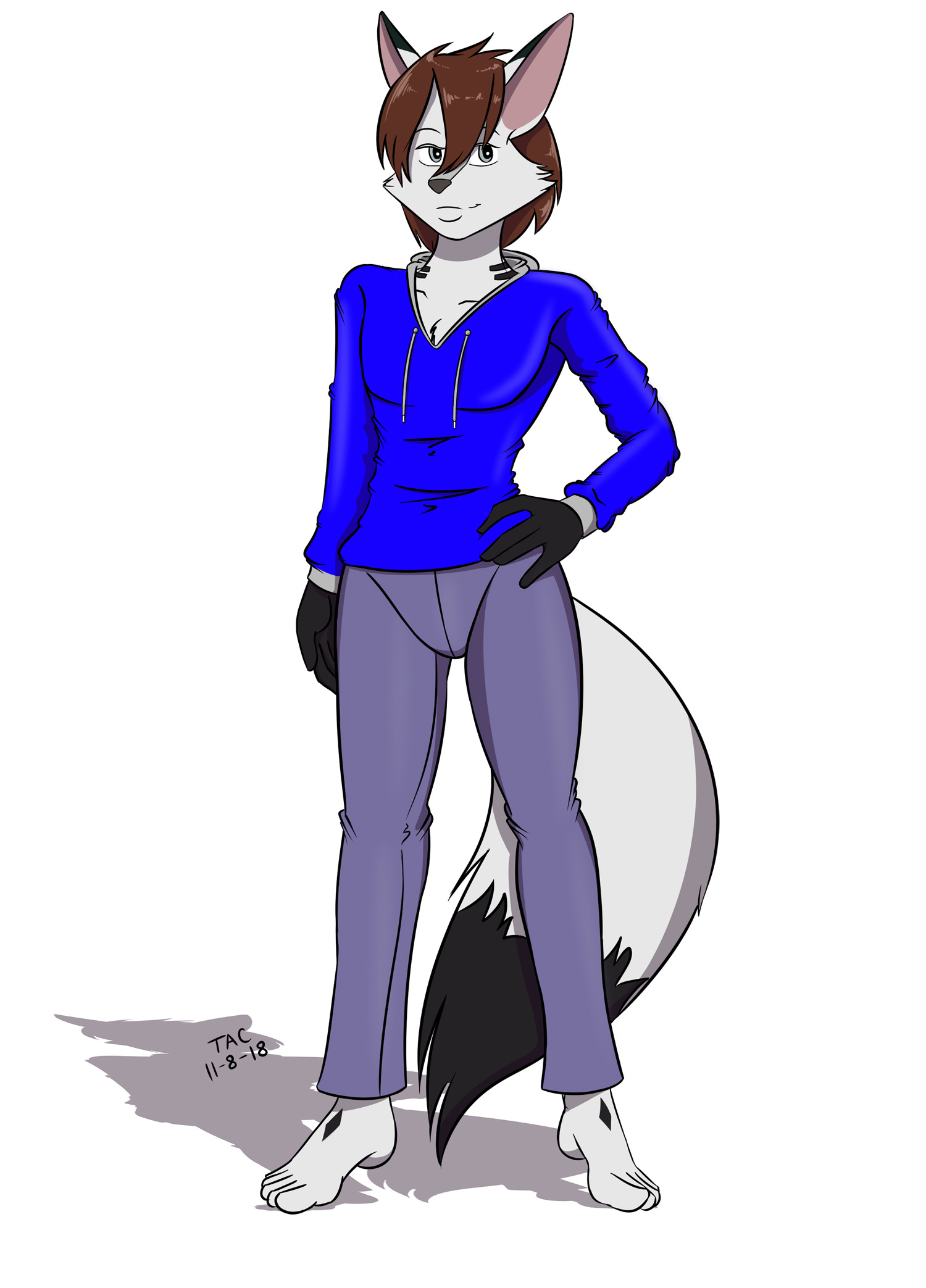The Big Imageboard Tbib Anthro Arctic Fox Barefoot Biped Black Nose