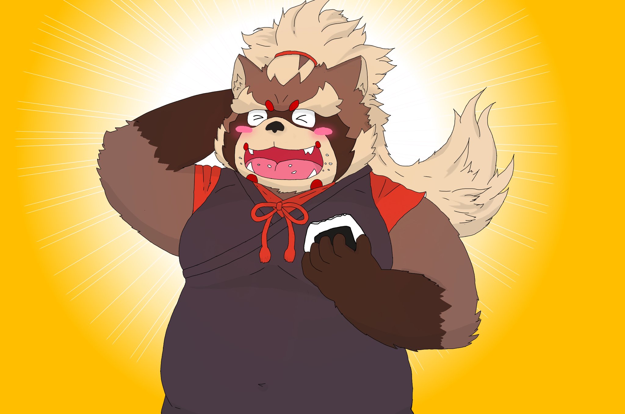 The Big ImageBoard (TBIB) - 2019 anthro blush canid canine eyes closed goemon (tas) humanoid ...