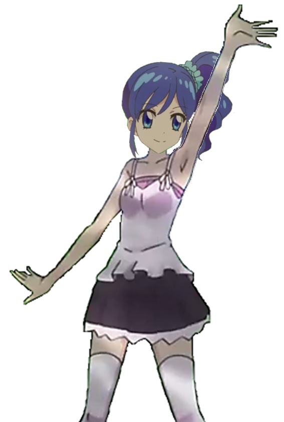 The Big ImageBoard (TBIB) - 1girl 2018 aikatsu! alternate costume armpits blue eyes blue hair ...