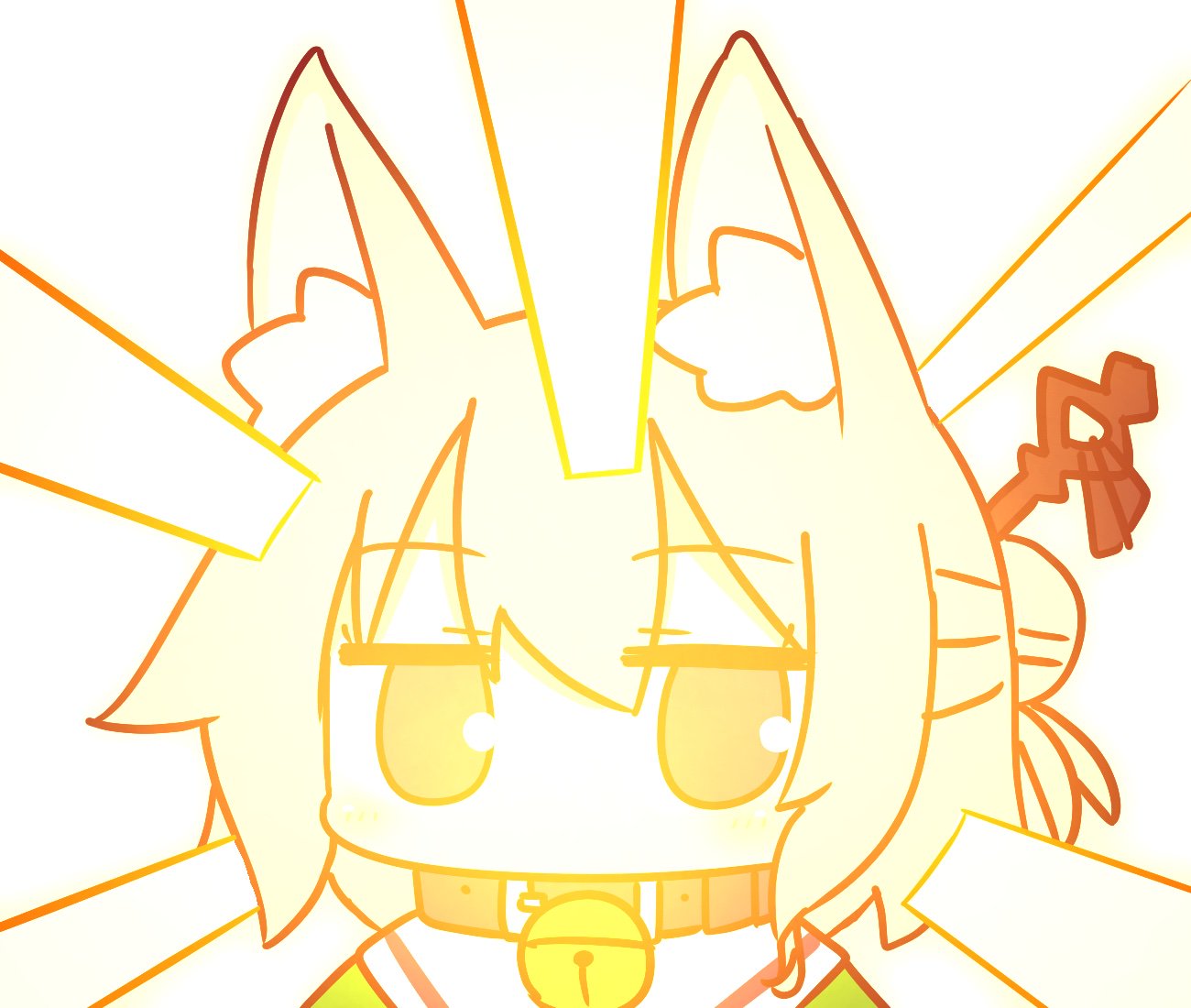 The Big ImageBoard (TBIB) - 1girl animal ear fluff animal ears bangs bell bell collar blonde ...