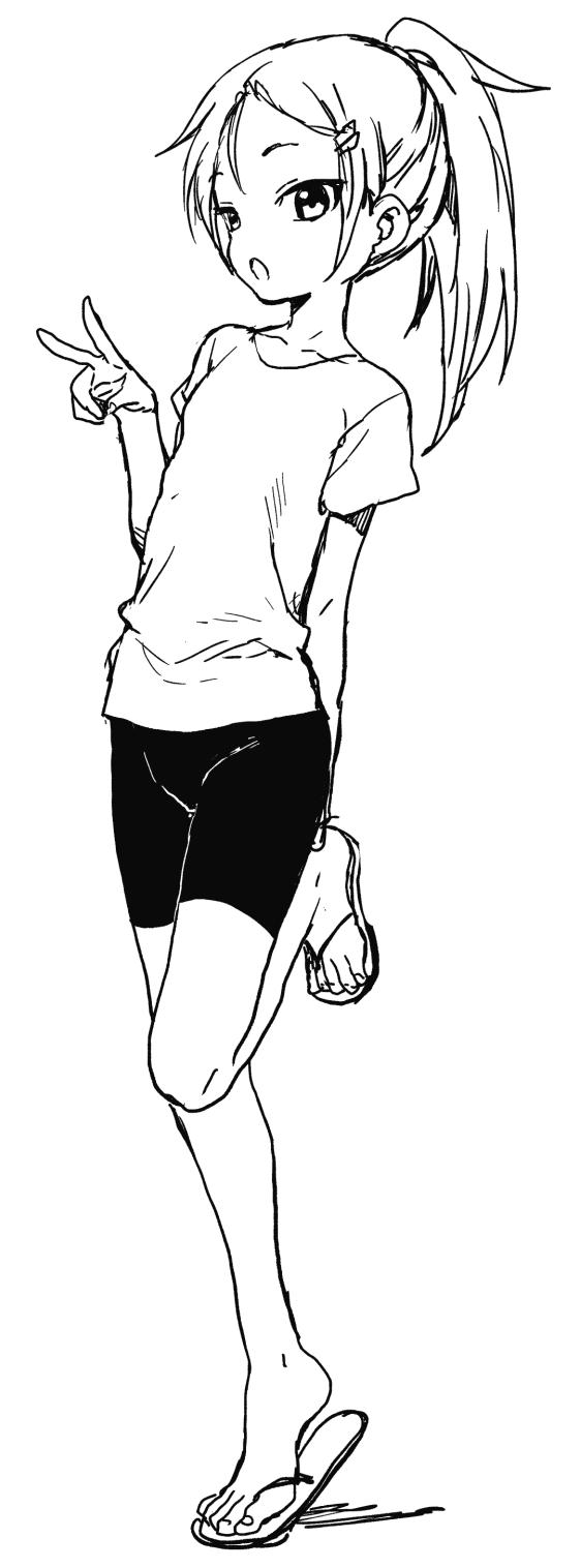 The Big ImageBoard (TBIB) - 1girl bangs bike shorts collarbone copyright request eyebrows ...