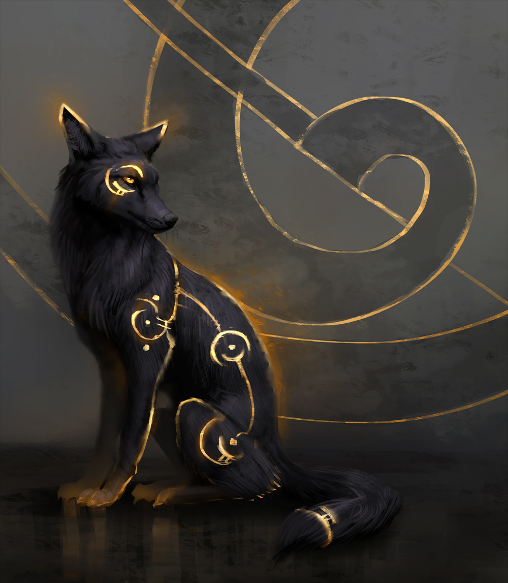 The Big ImageBoard (TBIB) - 2019 ambiguous gender black body black fur canid canine digital ...