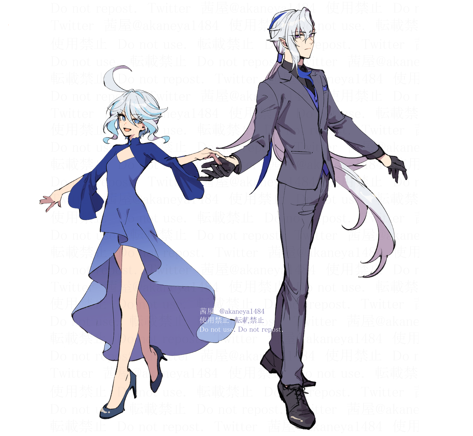 The Big ImageBoard (TBIB) - 1boy 1girl :d ahoge artist name black footwear black gloves black ...