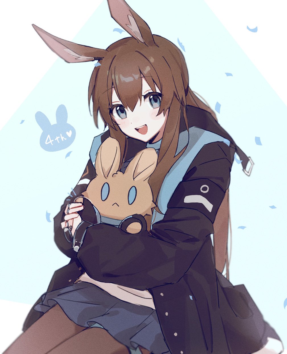 The Big ImageBoard (TBIB) - 1girl :d amiya (arknights) animal ear fluff animal ears anniversary ...