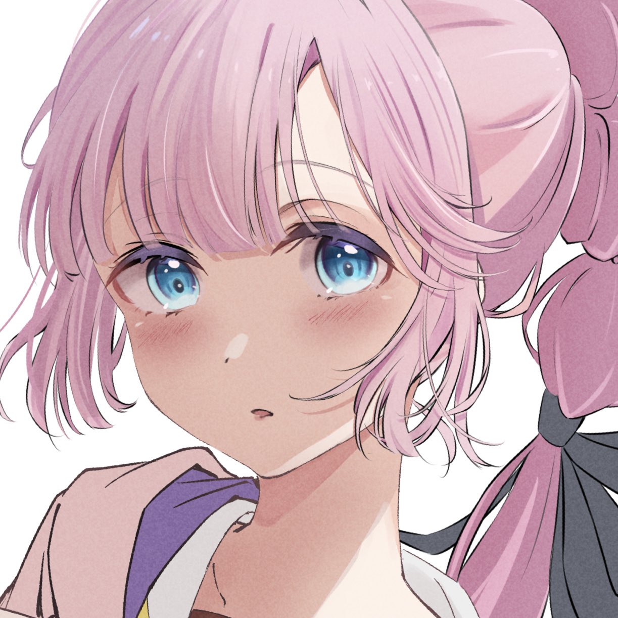 The Big ImageBoard (TBIB) - 1girl anyoji hime black ribbon blue eyes blunt bangs blush ...