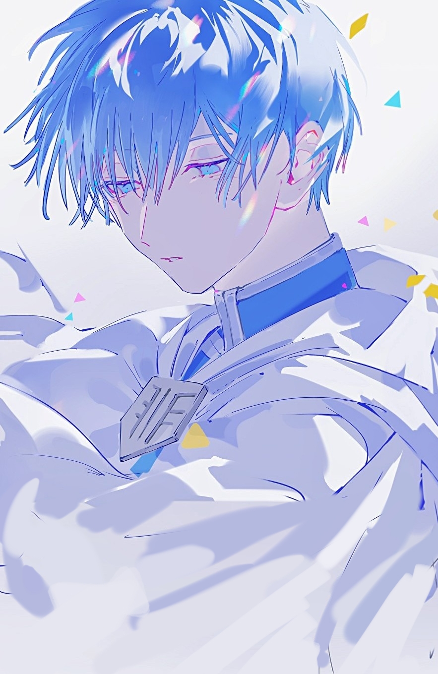 The Big ImageBoard (TBIB) - 1boy bishounen blue eyes blue hair blue shirt byuey chinese ...