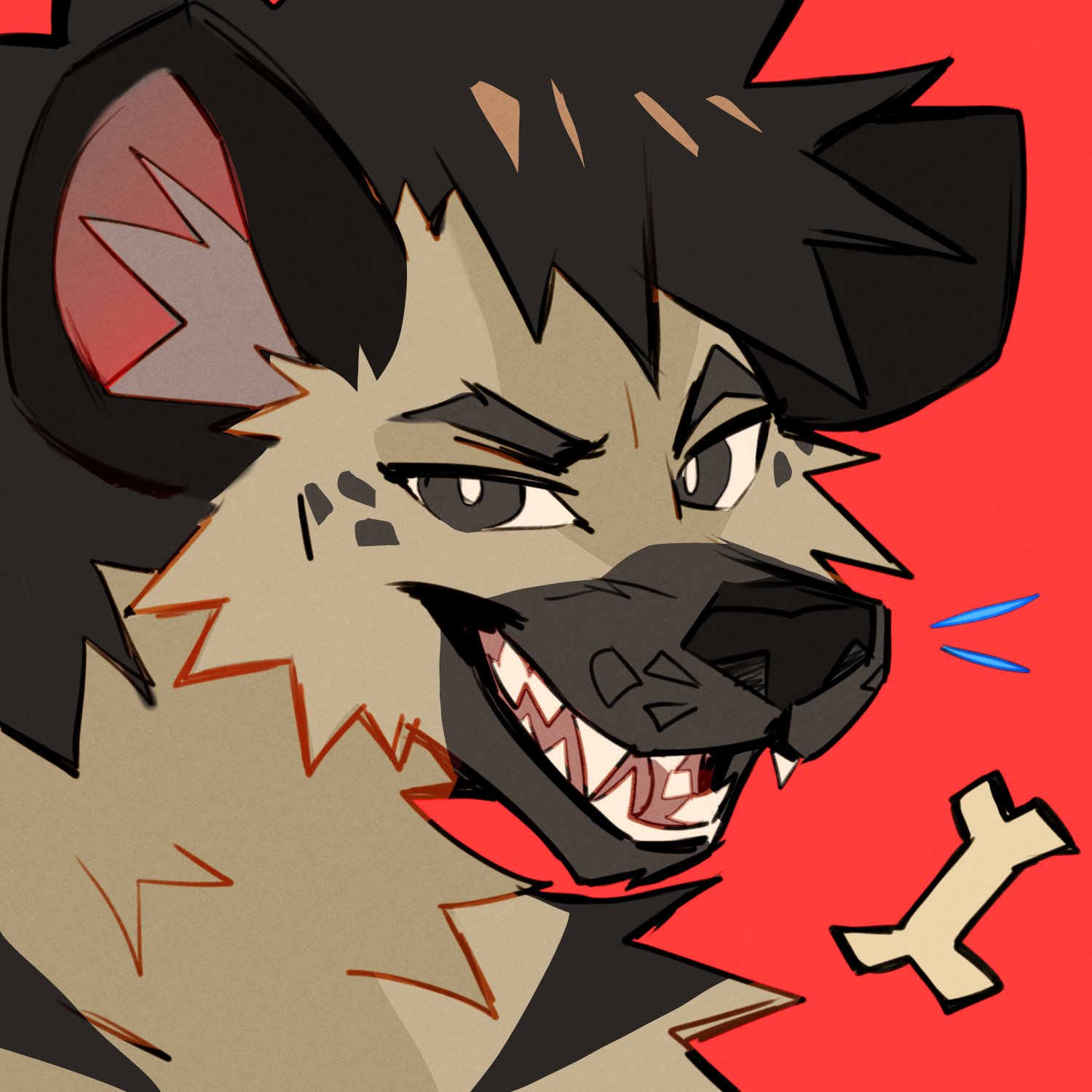 The Big ImageBoard (TBIB) - 1:1 anthro arm tuft black ears black nose bone bust portrait cheek ...