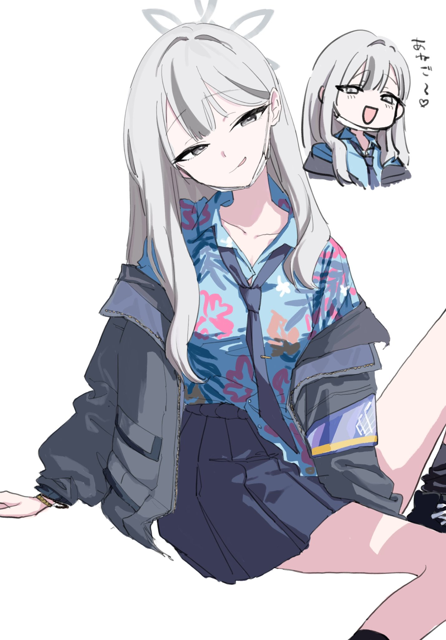 The Big ImageBoard (TBIB) - 1girl a mayonnaiseda black necktie blue archive blue shirt chibi ...