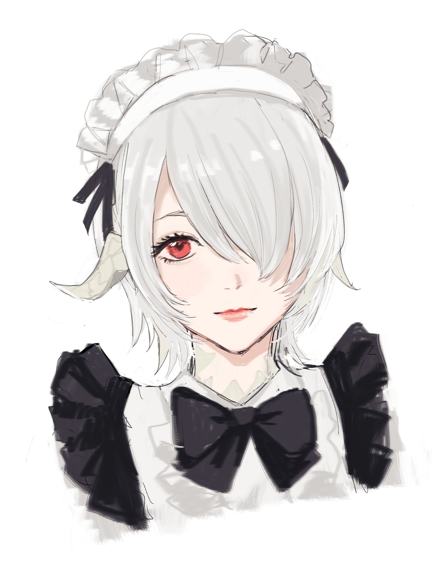 The Big ImageBoard (TBIB) - 1girl au ra black bow black bowtie bow ...