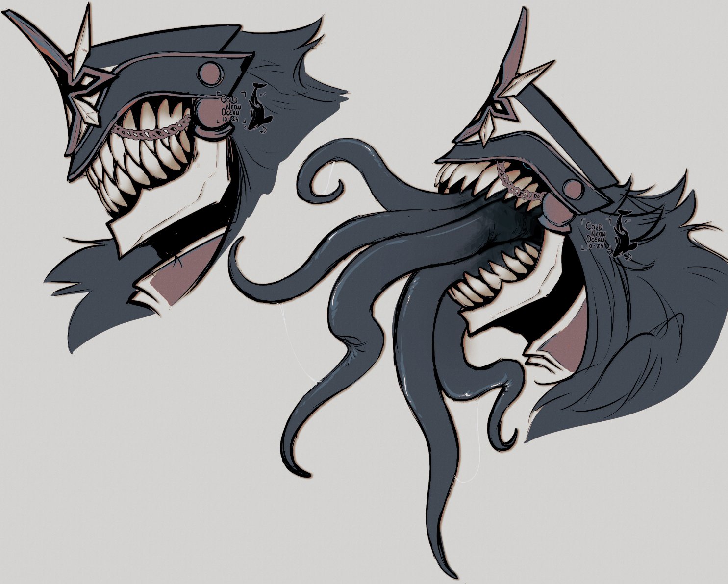 The Big ImageBoard (TBIB) - 1boy artist name black hair body horror ...